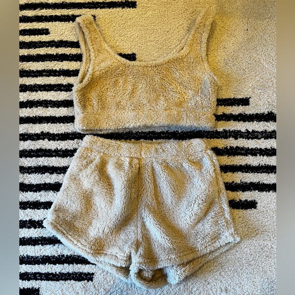 Amazon | Intimates & Sleepwear | Womens Teddy Bear Fleece Pajama Set ...